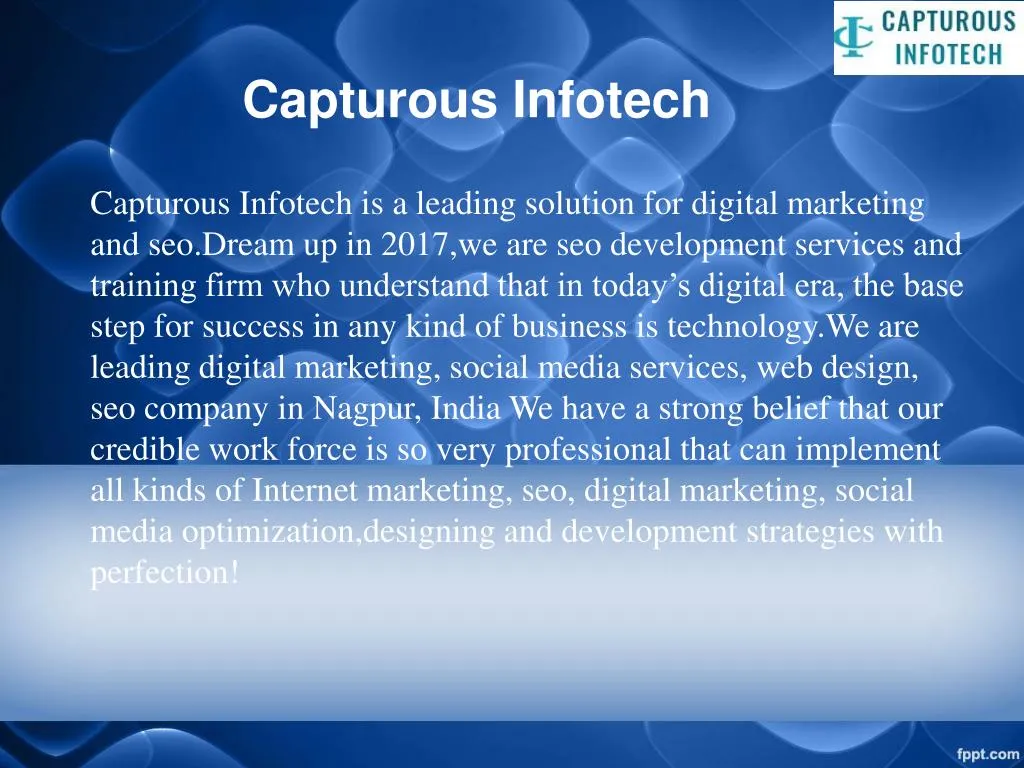 Ppt Seo Training In Nagpur Capturous Powerpoint Presentation Free Download Id 7668602