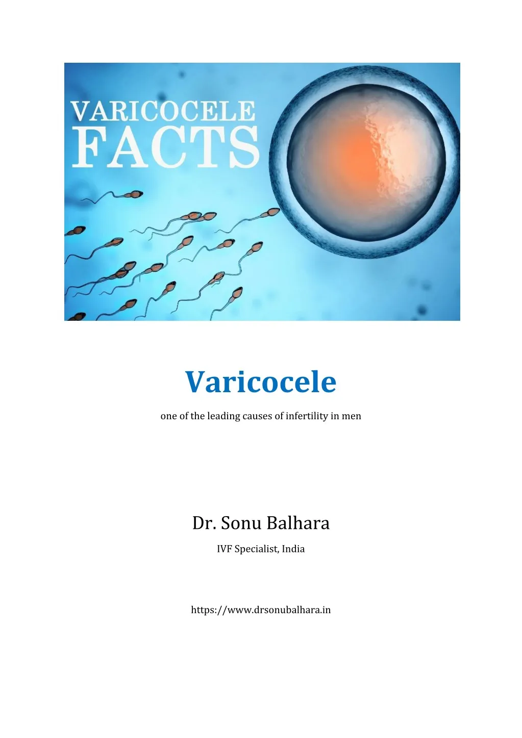 PPT - Varicocele - One of the leading causes of infertility in men ...
