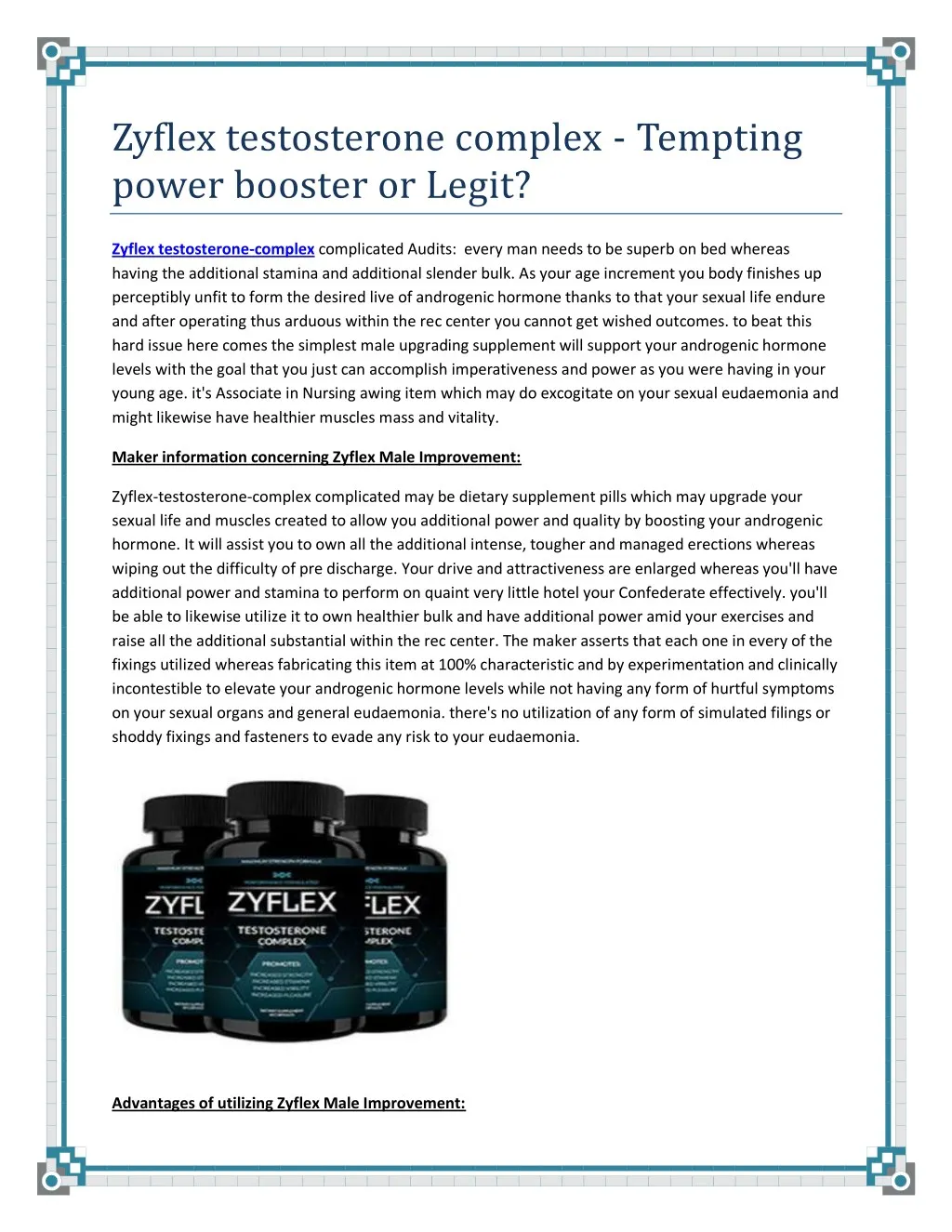 PPT - http://www.supplementsverdict.com/zyflex-testosterone-complex ...