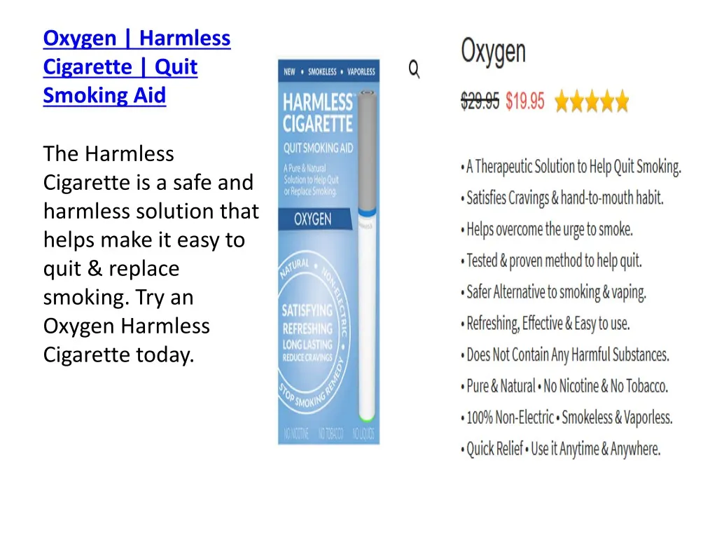 PPT - Harmless Cigarette Reviews PowerPoint Presentation, free download ...