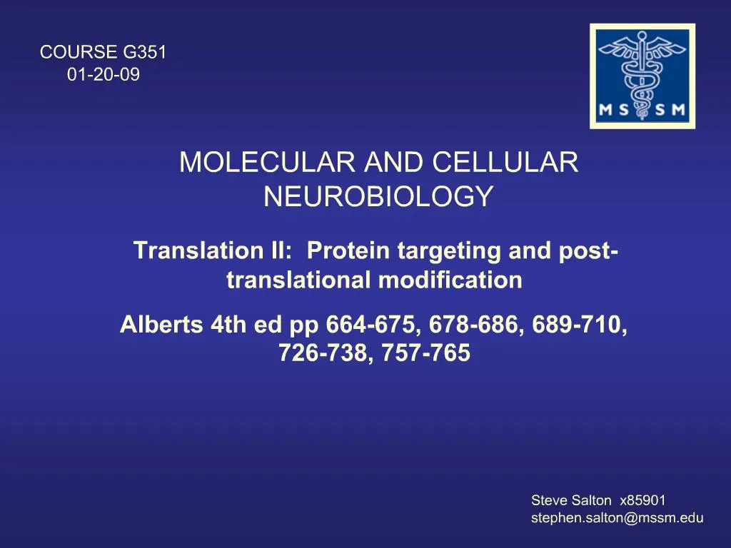 PPT - MOLECULAR AND CELLULAR NEUROBIOLOGY PowerPoint Presentation, free ...