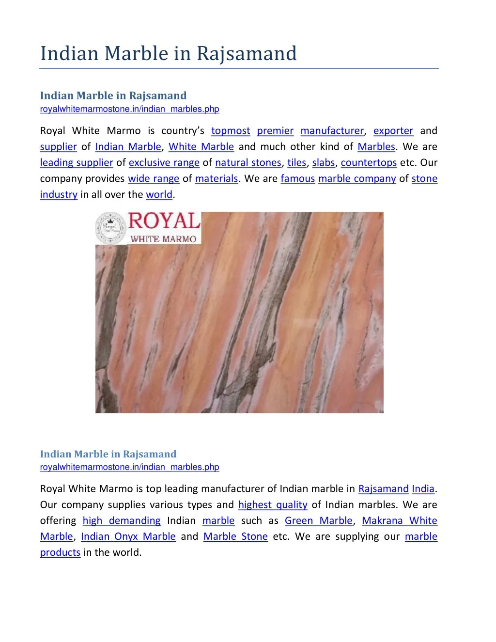 PPT - Indian Marble in Rajsamand PowerPoint Presentation, free download ...