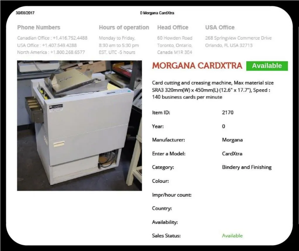 PPT - Buy Used MORGANA CARDXTRA Machine PowerPoint Presentation, free ...