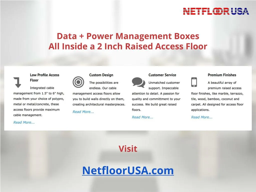 PPT - Data Power Management Boxes All Inside a 2 Inch Raised Access ...
