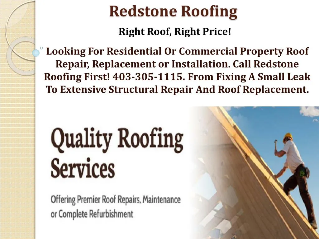 Ppt Commercial Roof Services Powerpoint Presentation Free Download