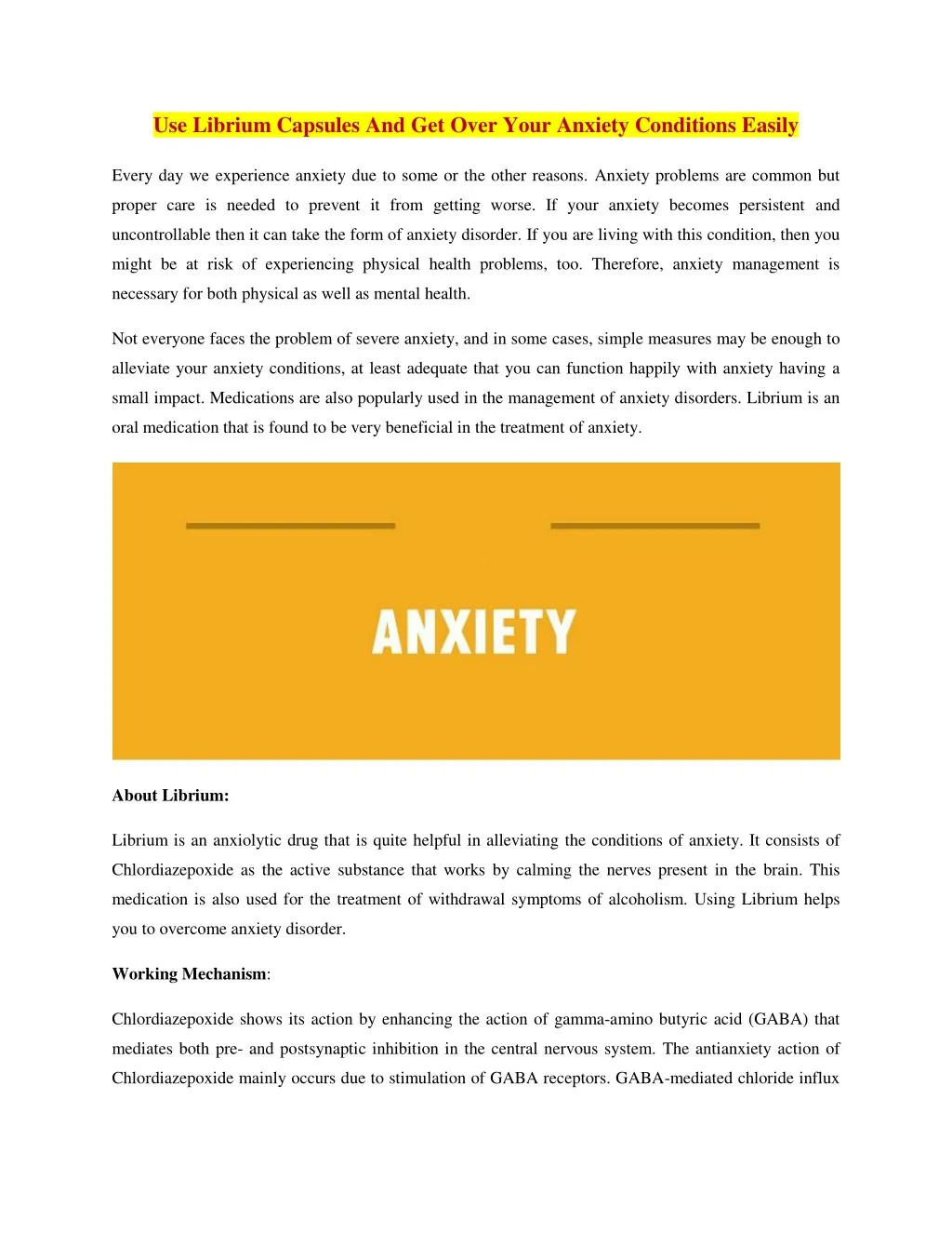 PPT - Use Librium Capsules And Get Over Your Anxiety Conditions Easily ...