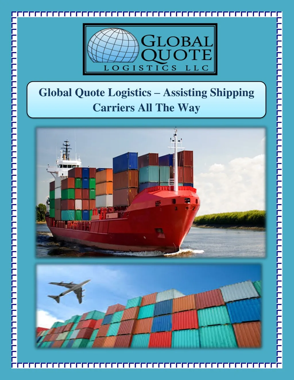 PPT - Global Quote Logistics – Assisting Shipping Carriers All The Way ...
