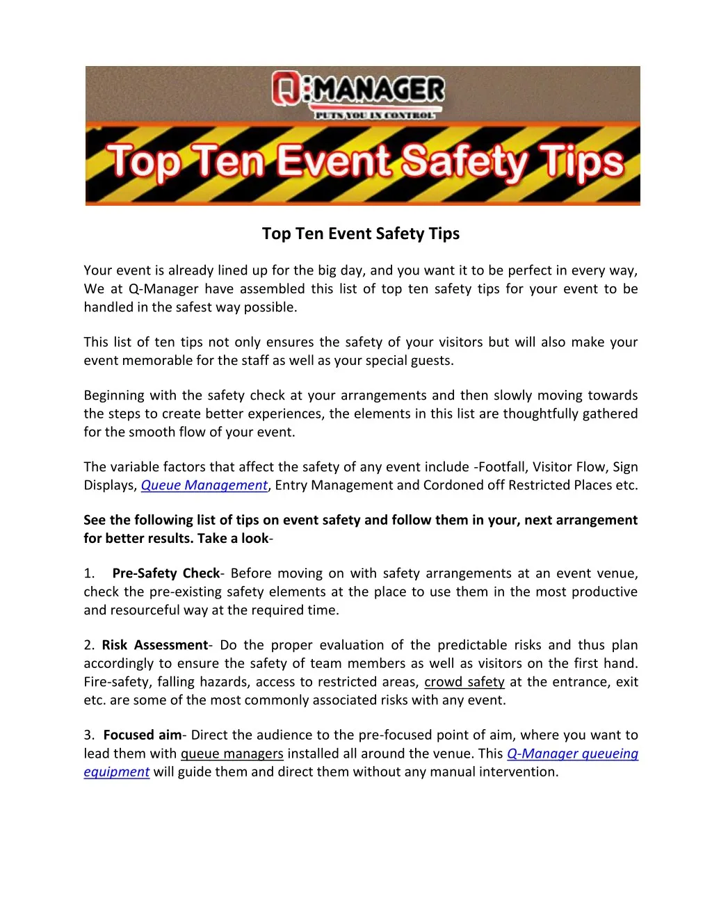 PPT - Top Ten Event Safety Tips PowerPoint Presentation, free download ...