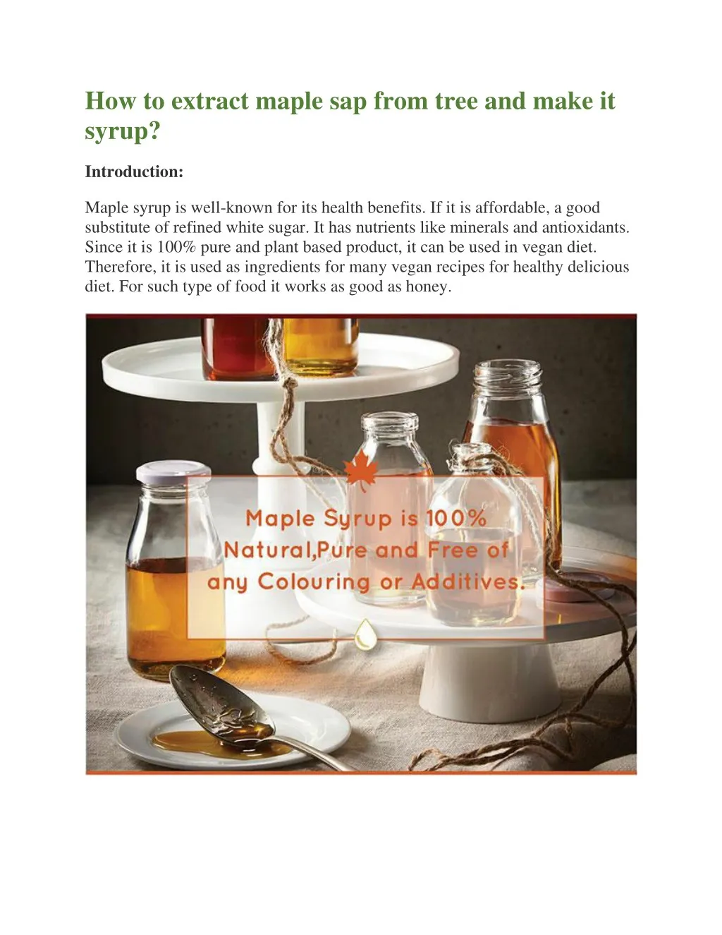 PPT - Maple Syrup Production | How to Make Maple Syrup from Maple Tree PowerPoint Presentation ...