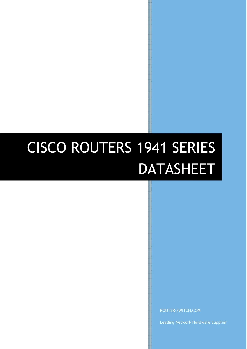 PPT - Cisco Router 1941 Series Datasheet PowerPoint Presentation, free ...