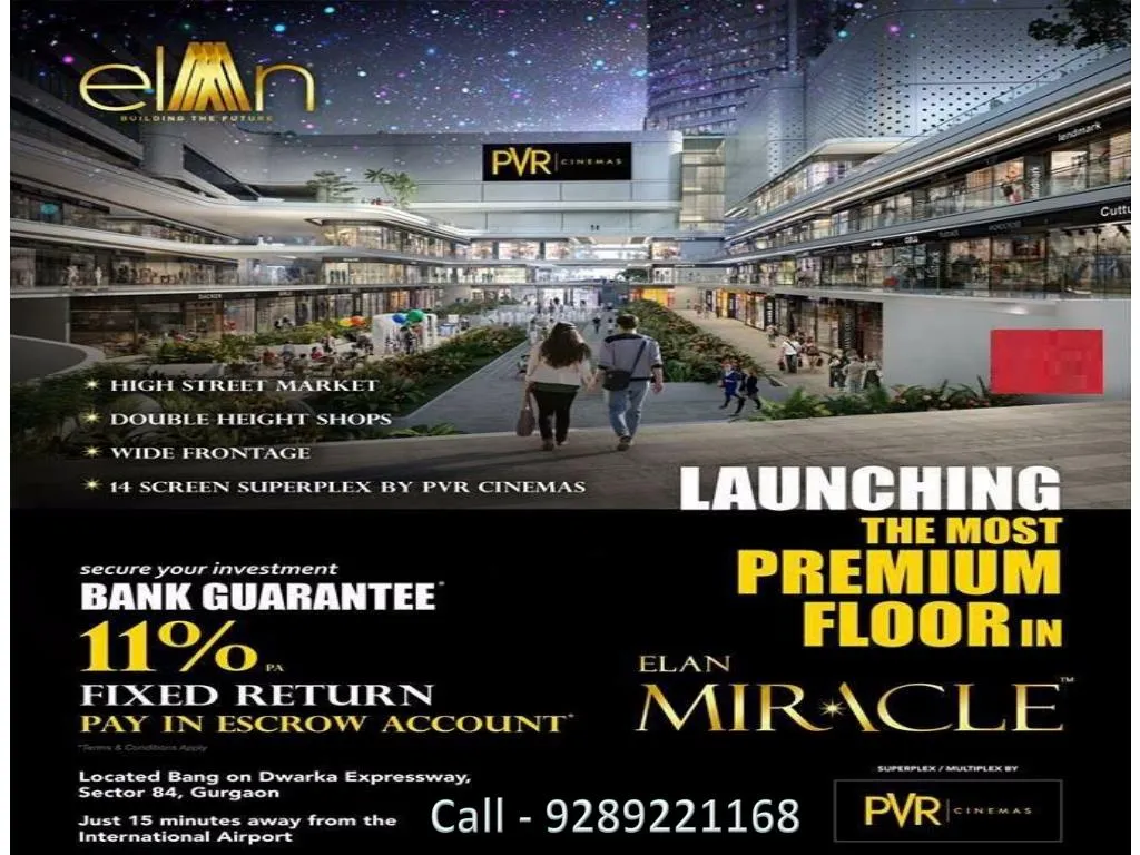 PPT - Elan Miracle Retail Shops Sector 84 Gurgaon PowerPoint ...