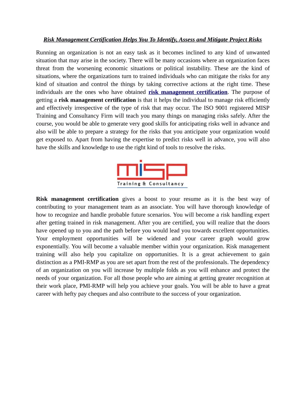 PPT - Risk Management Certification Helps You To Identify, Assess and ...