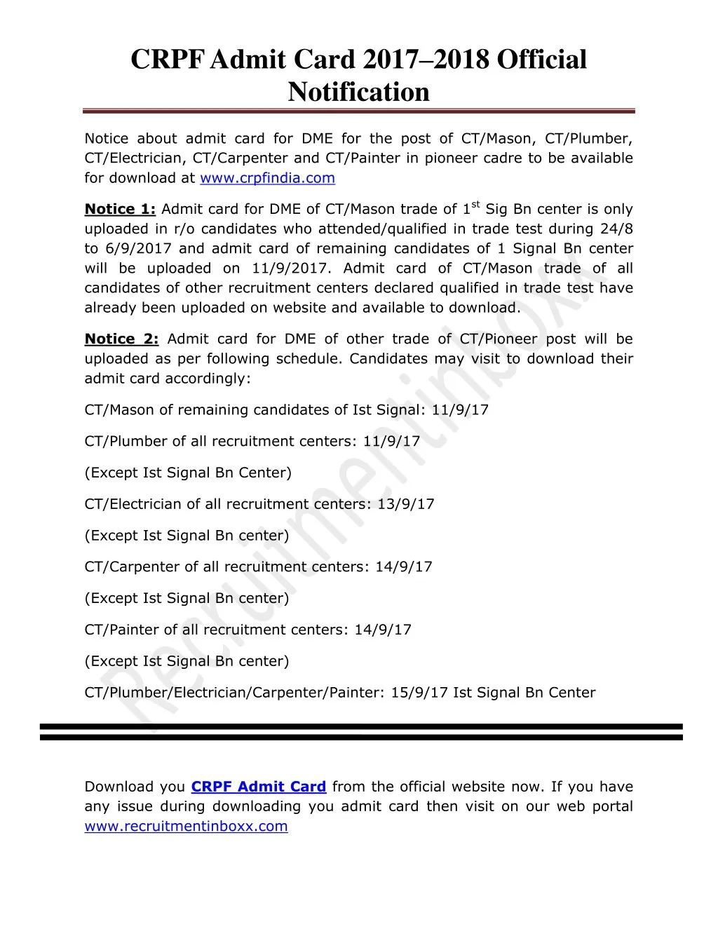 PPT - CRPF Admit Card PowerPoint Presentation, free download - ID:7694328