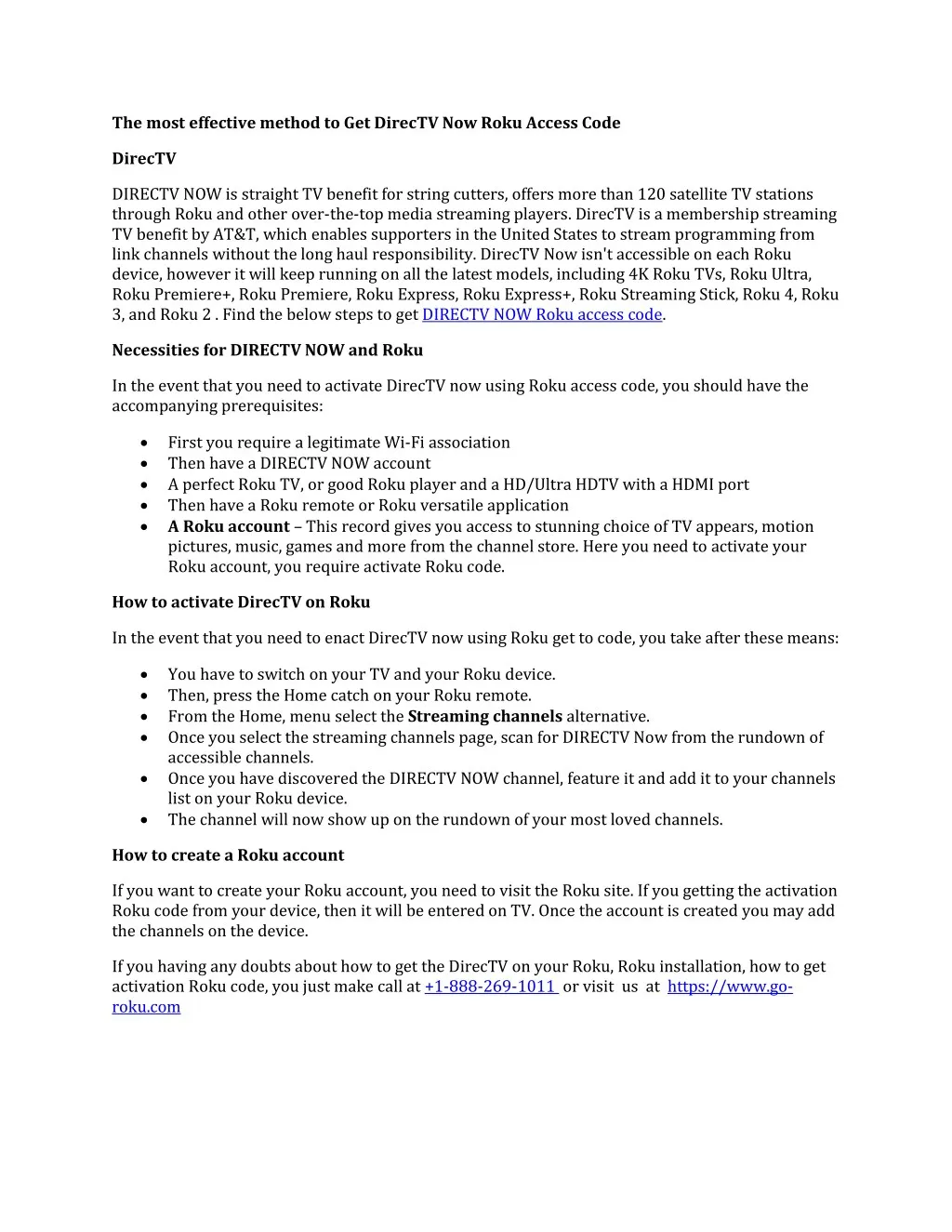 PPT - The most effective method to get DirecTV Now Roku Access Code ... PPT - The most effective method to get DirecTV Now Roku Access Code ...