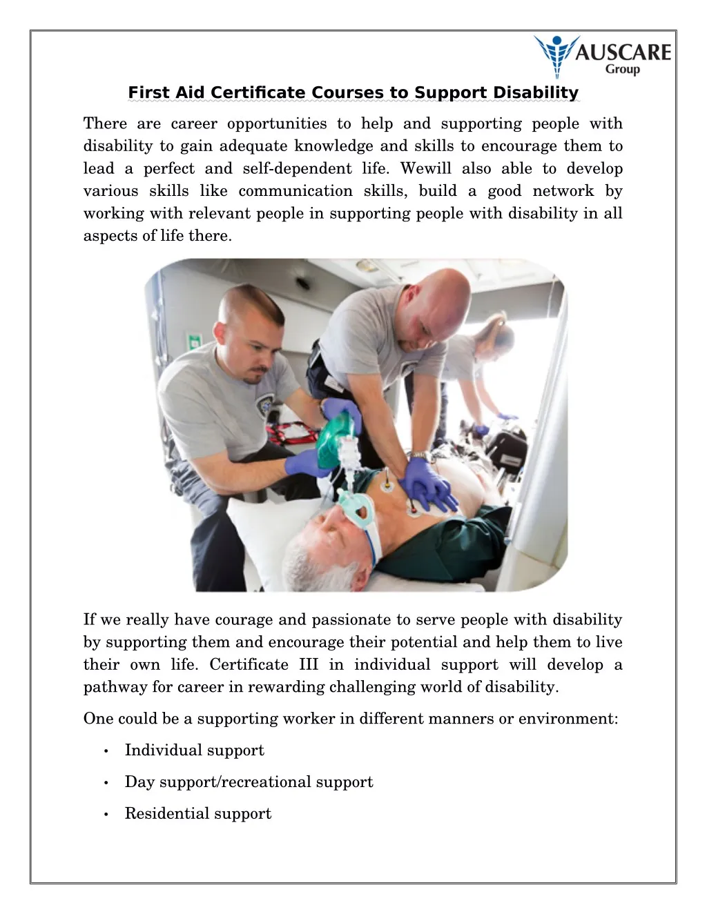 PPT - First Aid Certificate Courses to Support Disability PowerPoint ...