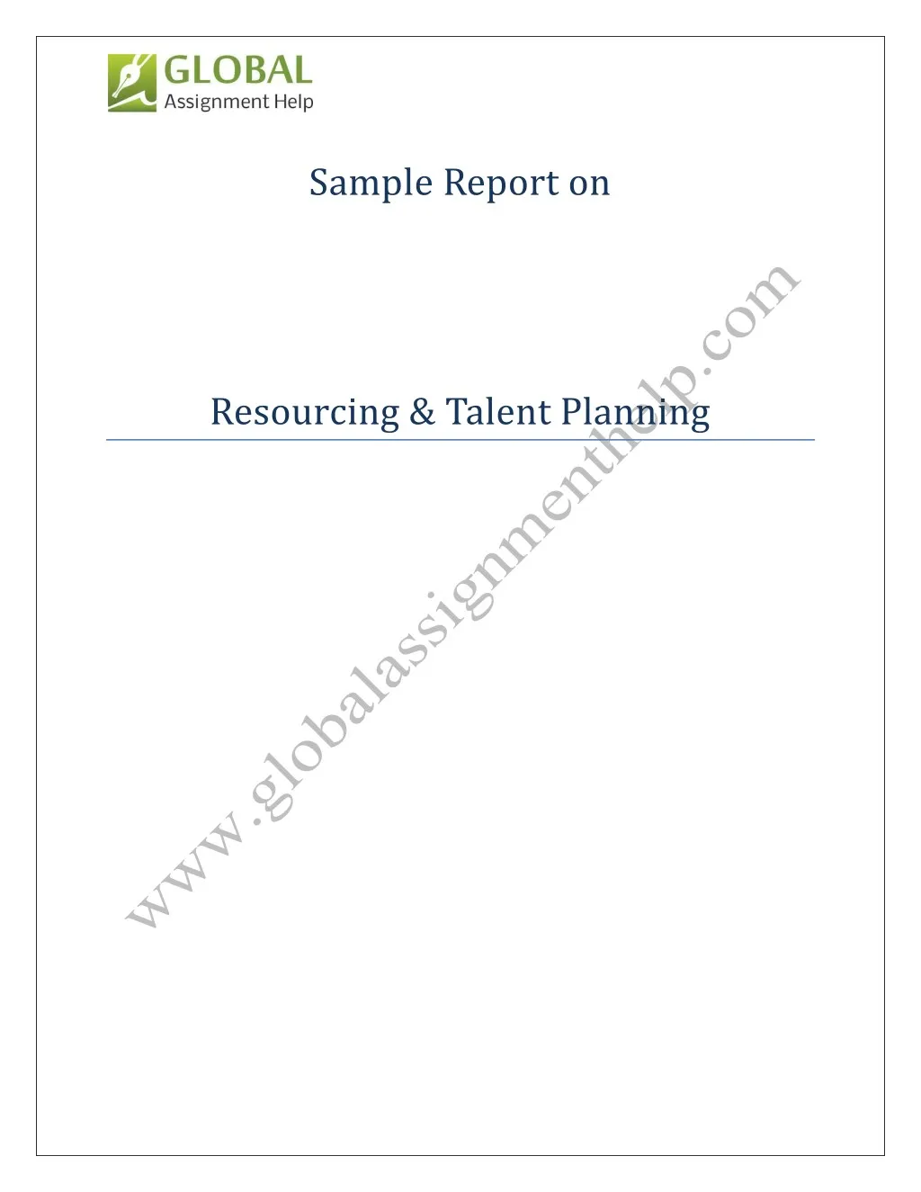 PPT - Sample Report on Resourcing & Talent Planning PowerPoint ...