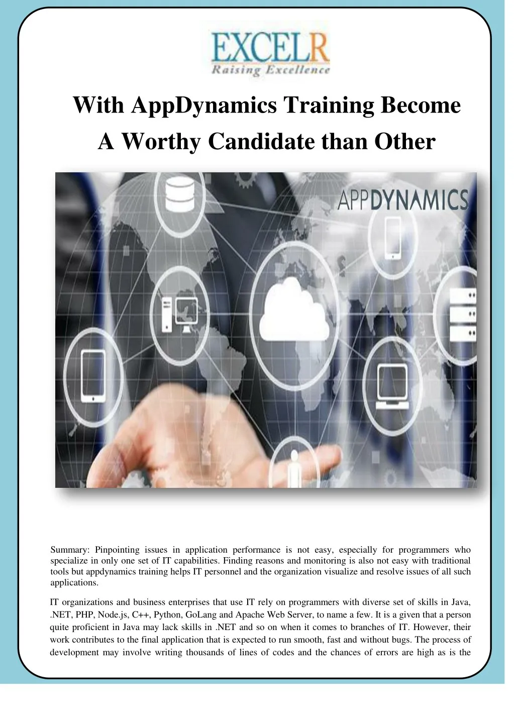 PPT - With AppDynamics Training Become A Worthy Candidate than Other PowerPoint Presentation ...