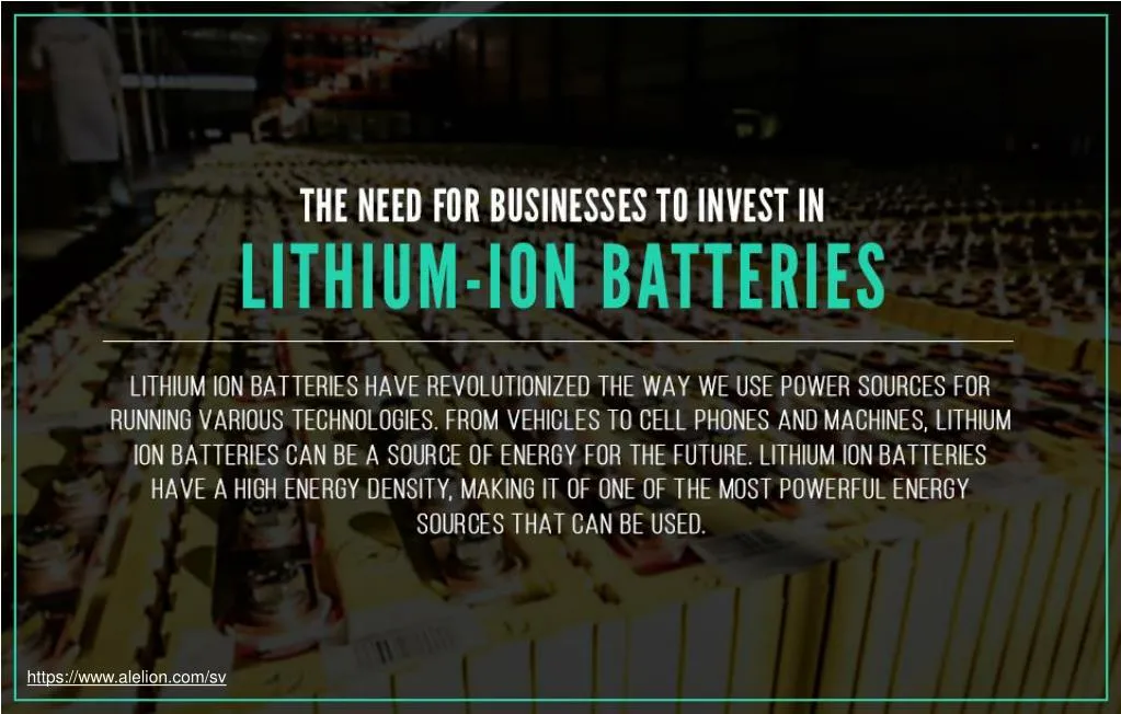 PPT - Lithium Ion Batteries as a Sustainable Energy Source PowerPoint ...