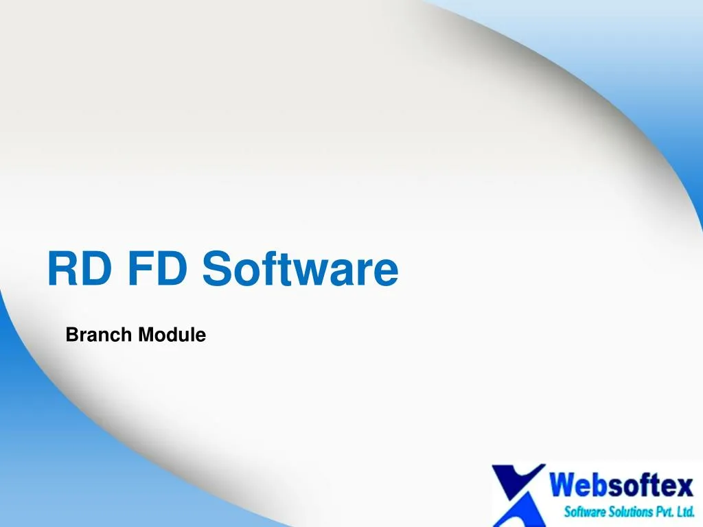 PPT - RD Software, FD Software, Co-Operative Societies, Microfinance ...