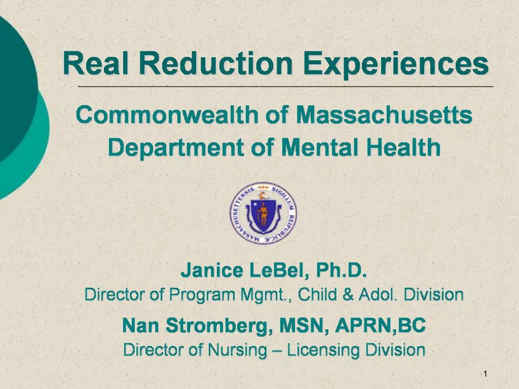 PPT - Real Reduction Experiences PowerPoint Presentation, free download ...