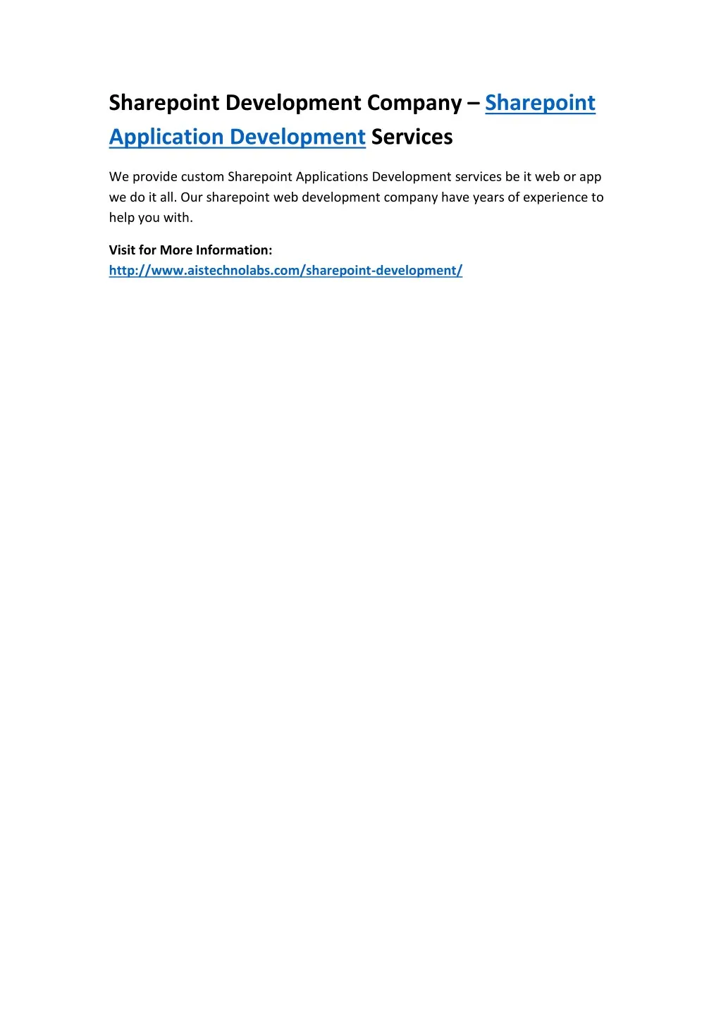 PPT - Sharepoint Development Company – Sharepoint Application Development Services PowerPoint ...