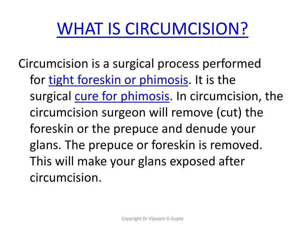 PPT - Circumcision and Phimosis PowerPoint Presentation - ID:7704952