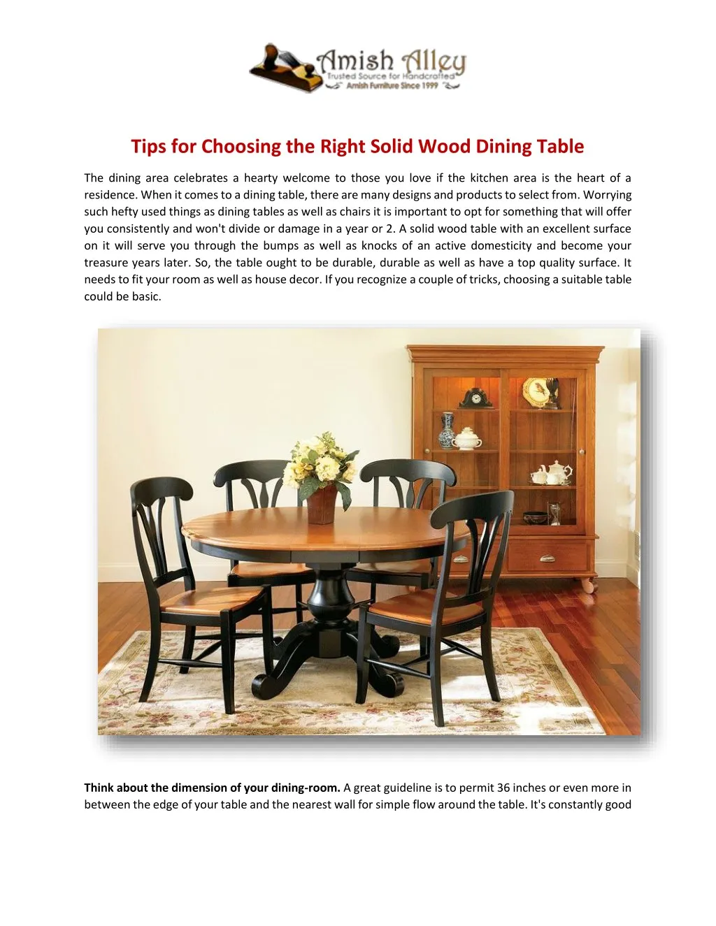 PPT - Tips for Choosing the Right Solid Wood Dining Table PowerPoint ...