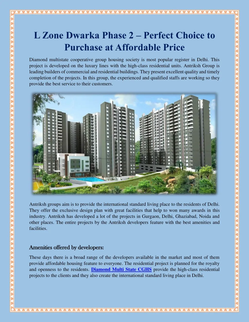 PPT - :L Zone Dwarka Phase 2 – Perfect Choice to Purchase at Affordable ...