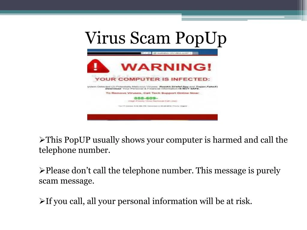 PPT - Aware of Microsoft Virus Scam PopUp PowerPoint Presentation - ID ...