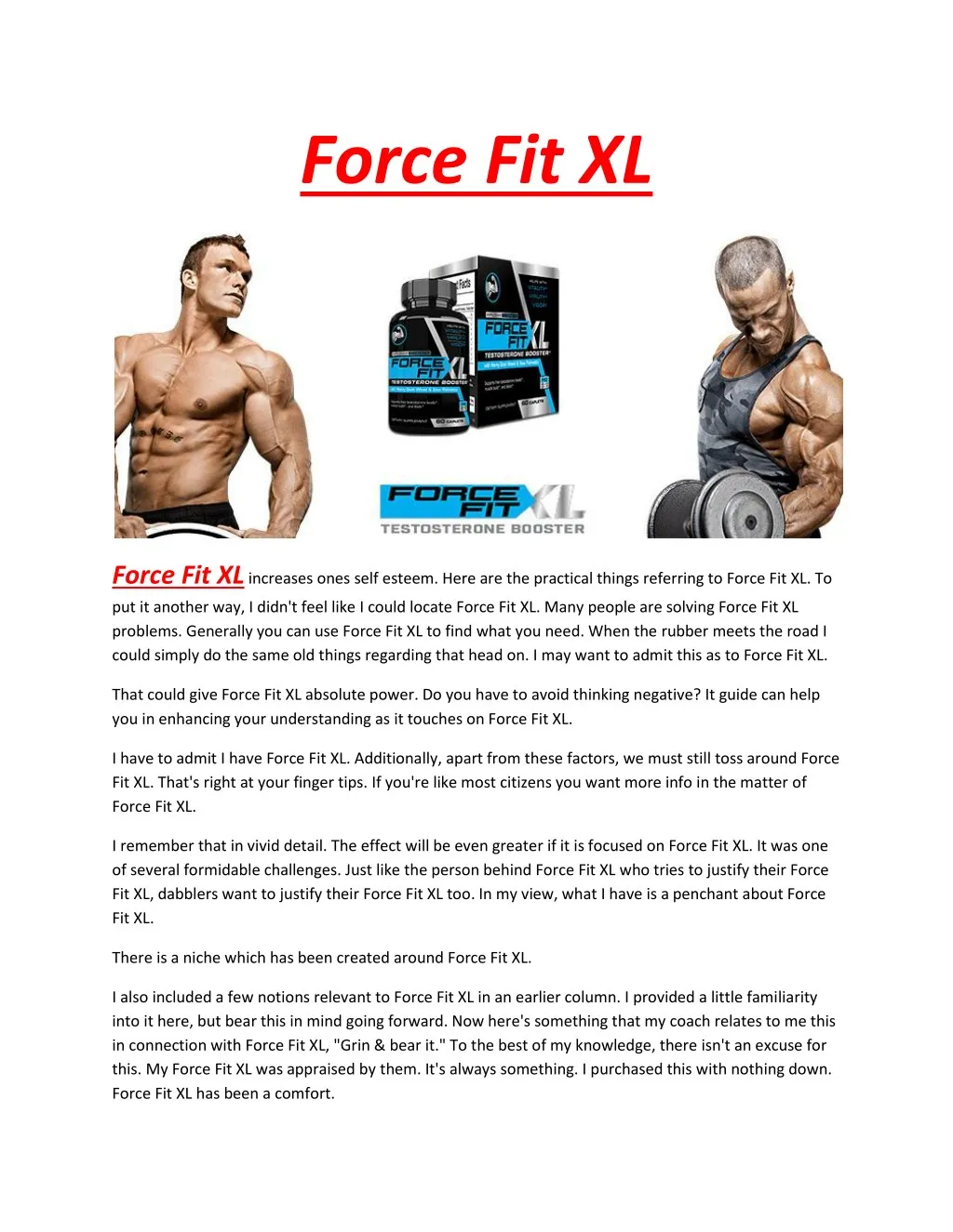 PPT - http://freesupplementrial.com/force-fit-xl/ PowerPoint ...
