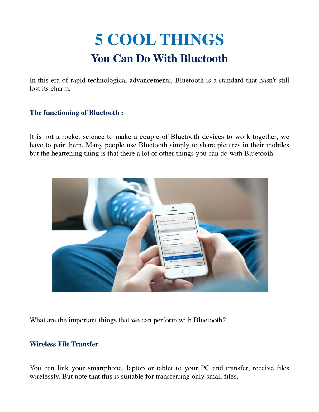 PPT - 5 Cool Things You Can Do With Bluetooth PowerPoint Presentation ...
