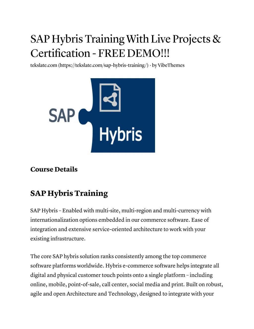 PPT - SAP HYBRIS Online Training PowerPoint Presentation, free download ...