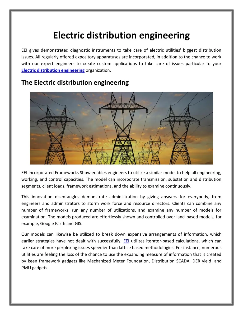 PPT - Electric distribution engineering PowerPoint Presentation, free ...