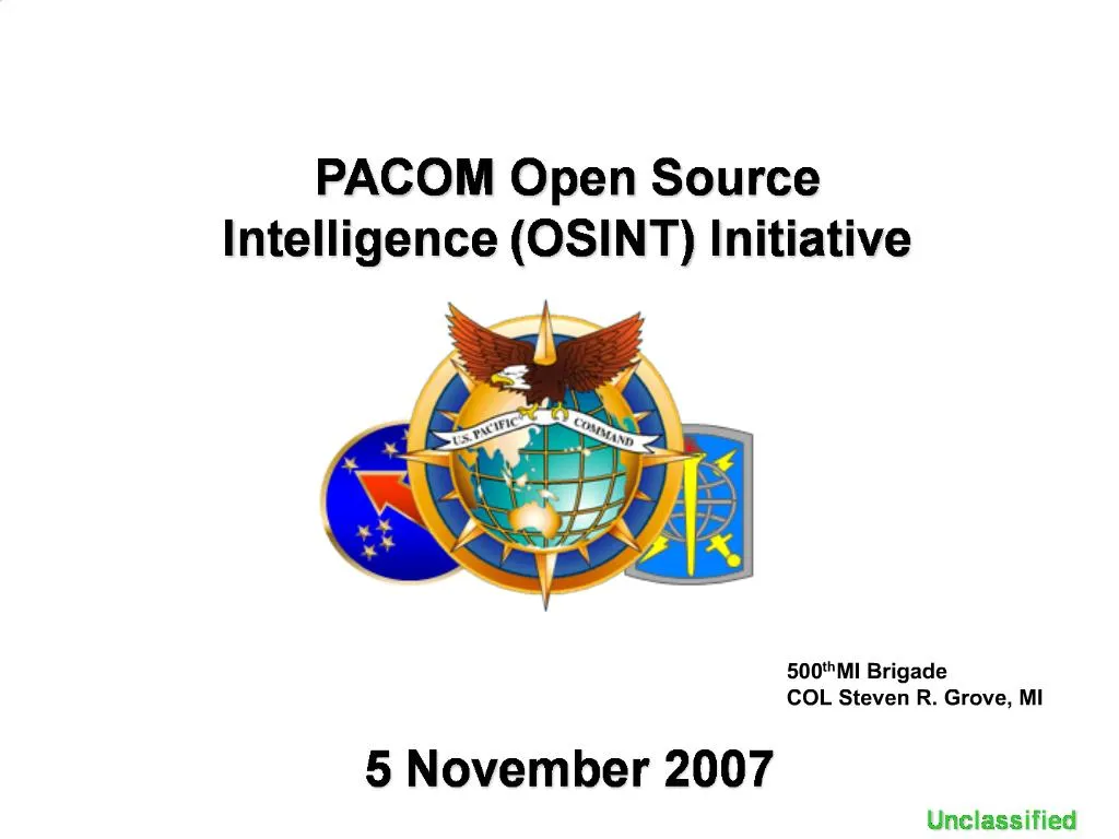 PPT - Unclassified PowerPoint Presentation, free download - ID:771723