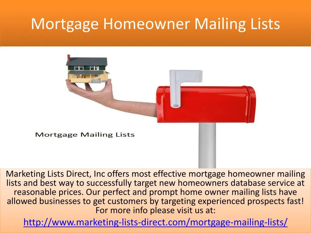 PPT - Mortgage Homeowner Mailing Lists PowerPoint Presentation, free ... PPT - Mortgage Homeowner Mailing Lists PowerPoint Presentation, free ...