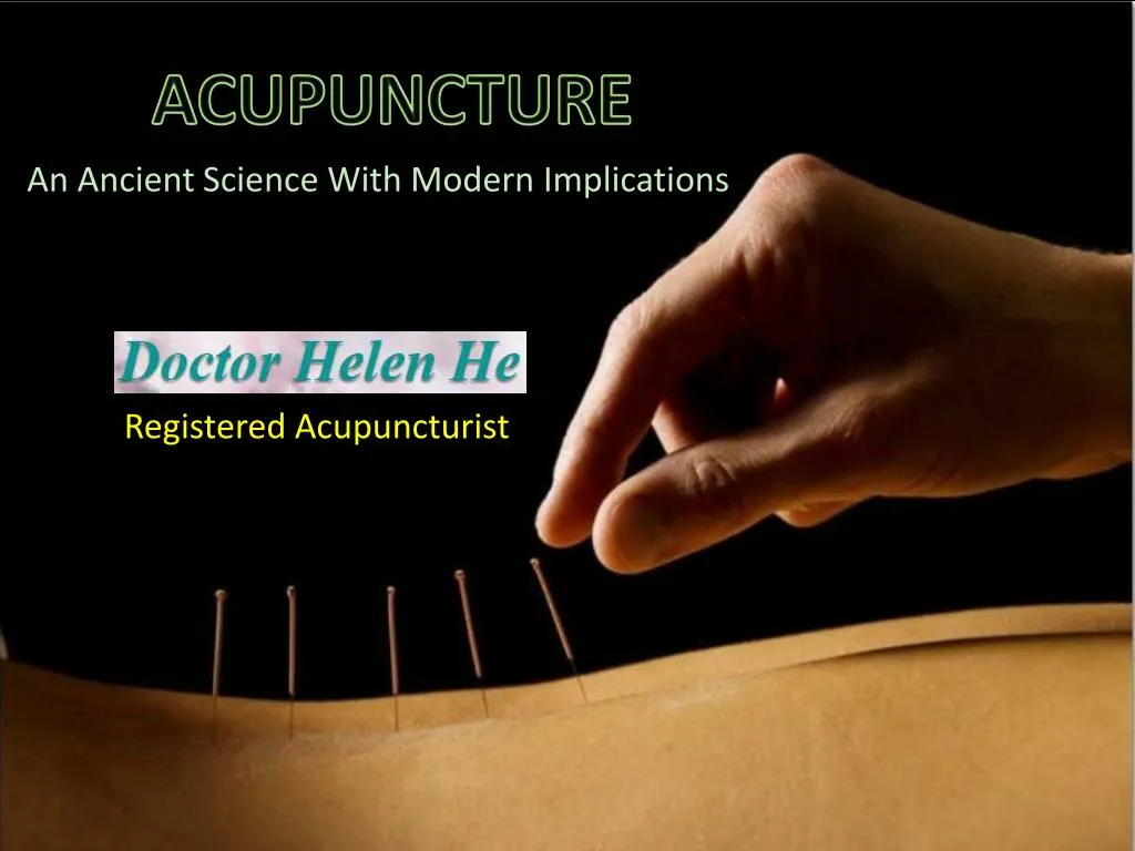 PPT - Role of Acupuncture in the Treatment of Depression PowerPoint ...