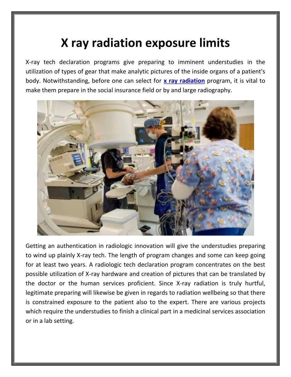 PPT - X ray radiation exposure limits PowerPoint Presentation, free ...
