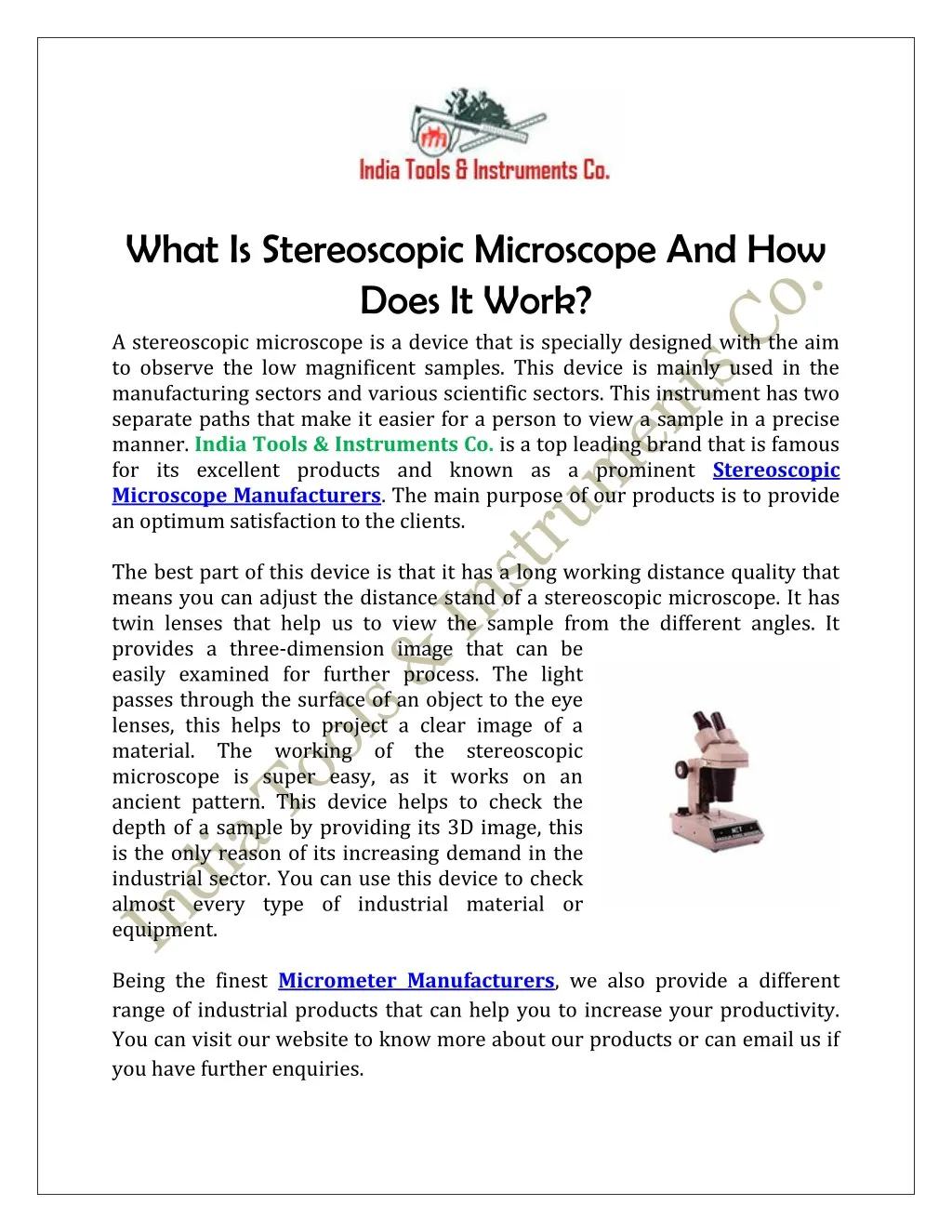 PPT - What Is Stereoscopic Microscope And How Does It Work? PowerPoint ...