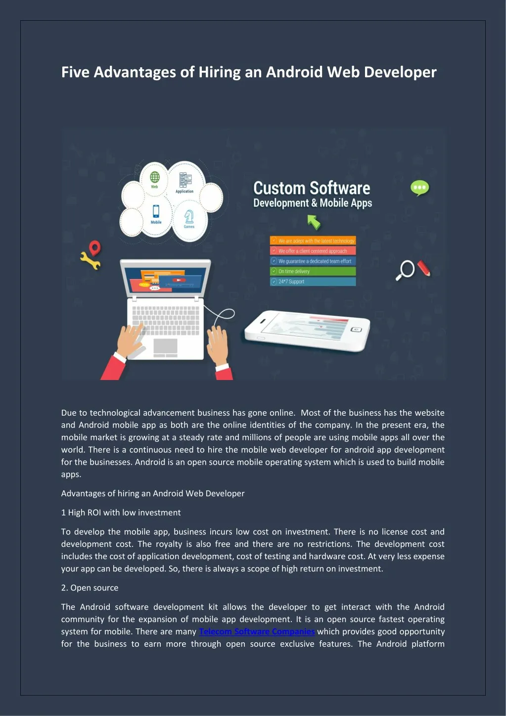PPT - Five Advantages of Hiring an Android Web Developer PowerPoint ...