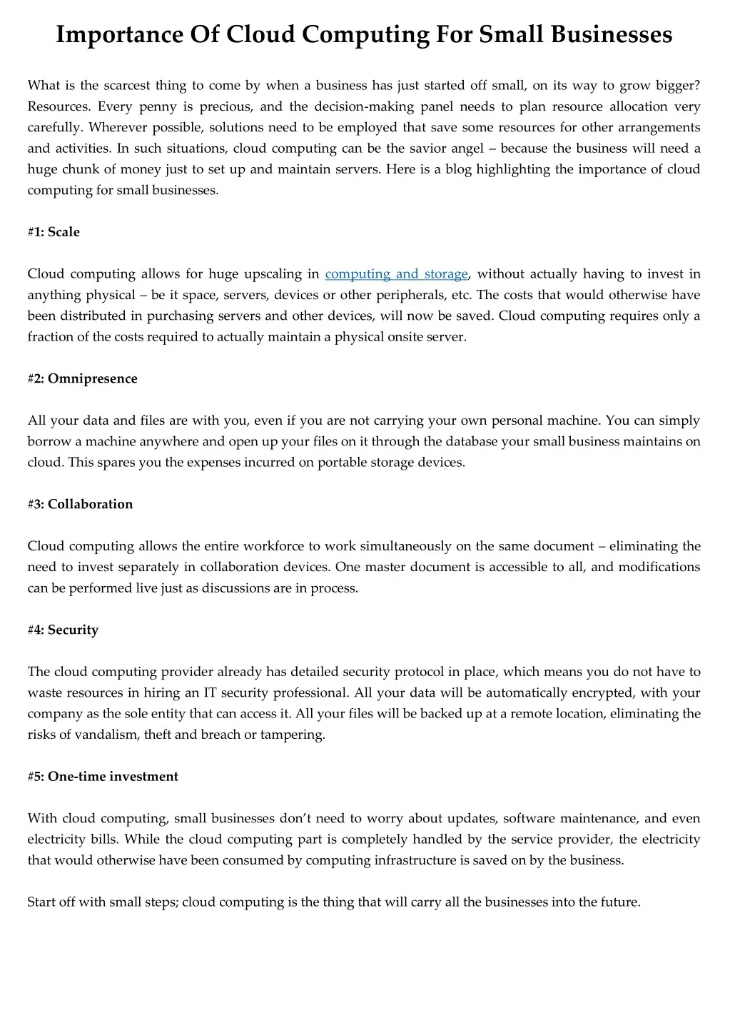 PPT - Importance Of Cloud Computing For Small Businesses PowerPoint Presentation - ID:7721832