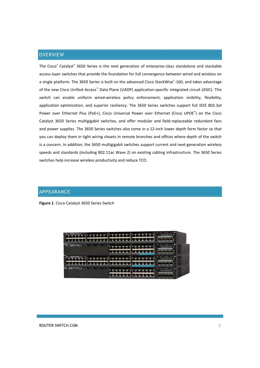 PPT - CISCO CATALYST 3650 SERIES SWITCH DATASHEET PowerPoint ...