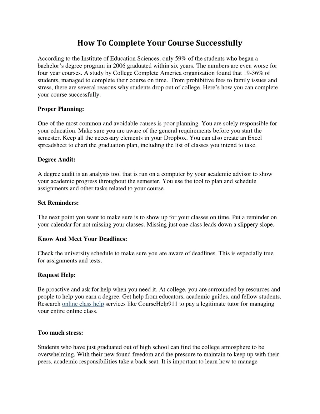 PPT - How To Complete Your Course Successfully PowerPoint Presentation ...