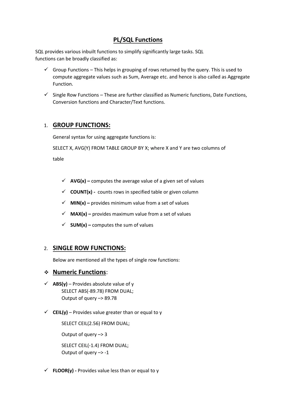 Ppt Basic Plsql Functions Powerpoint Presentation Free Download 4863