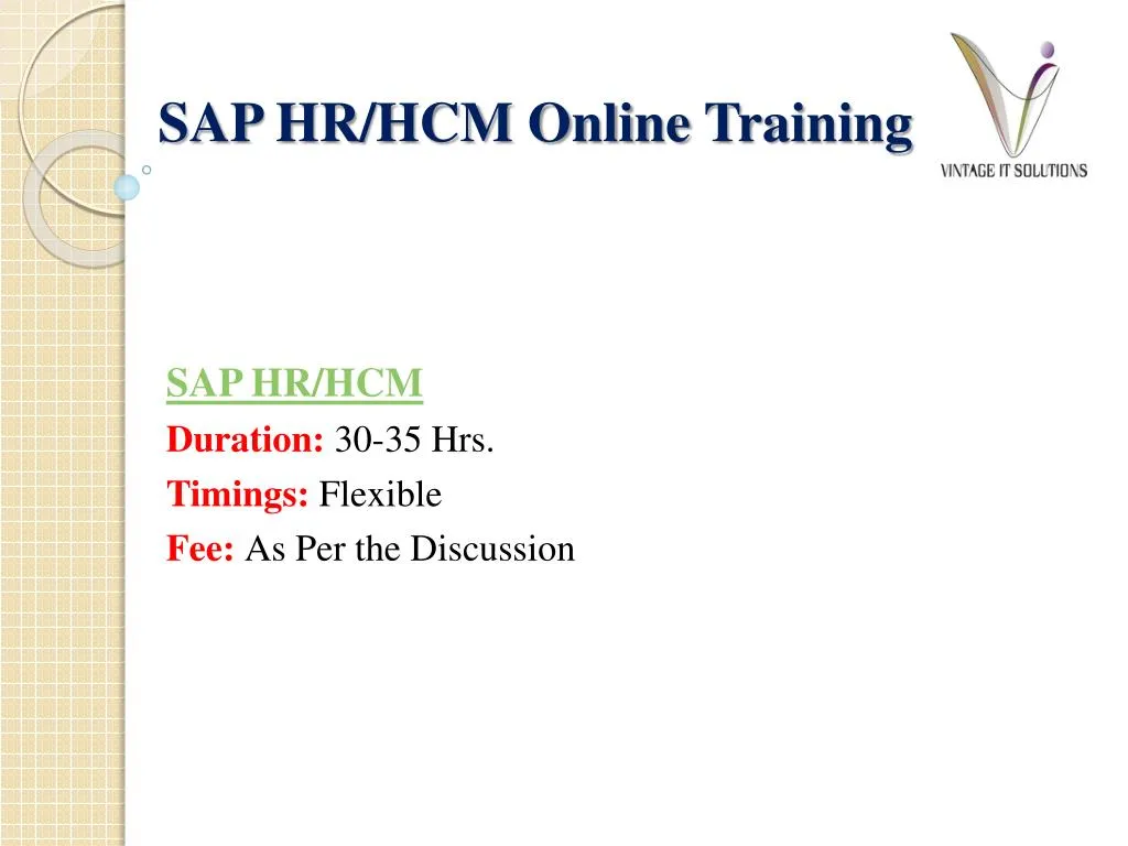 PPT - SAP HR HCM Course Content PPT PowerPoint Presentation, free ...