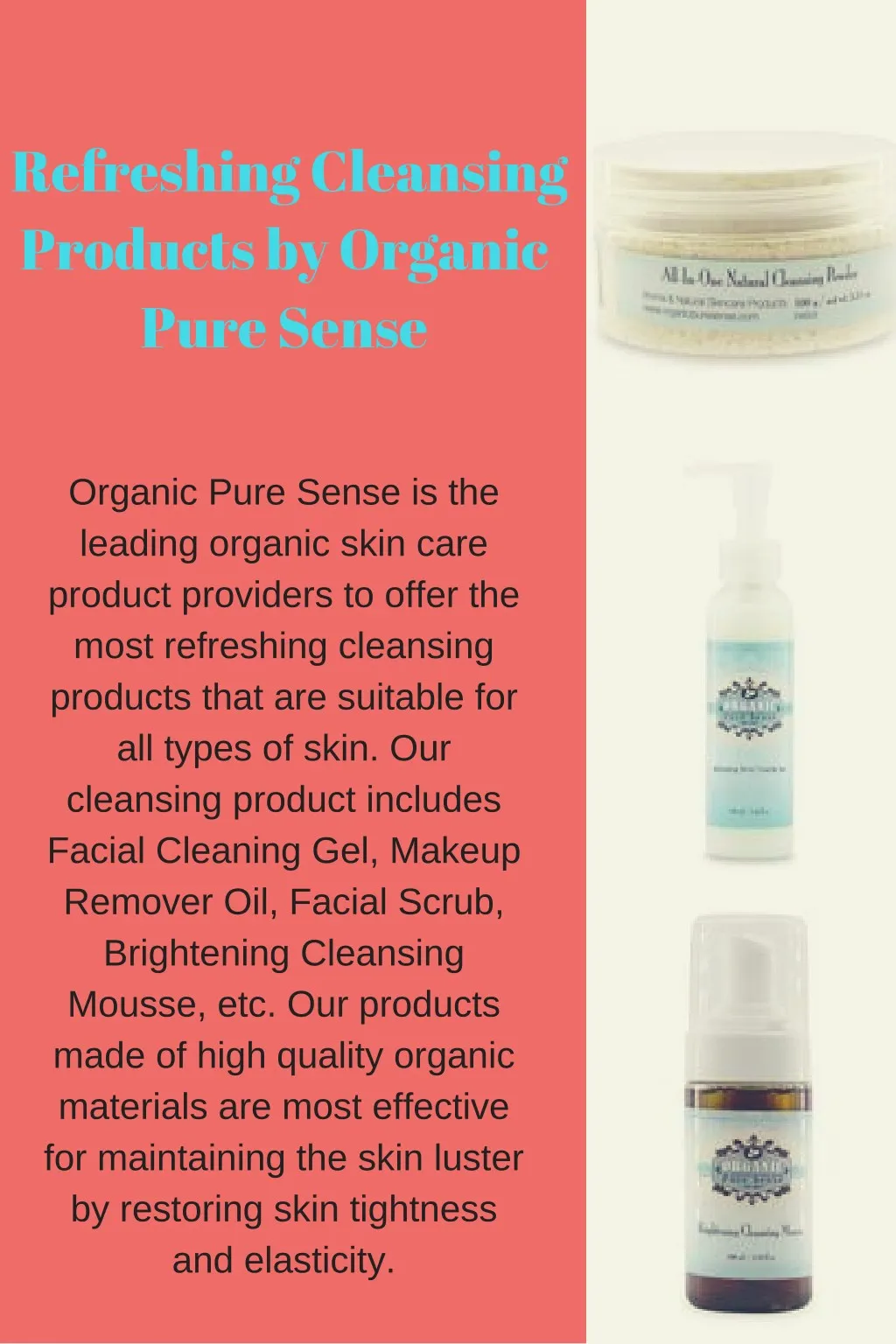 PPT - Refreshing Cleansing Products by Organic Pure Sense PowerPoint ...