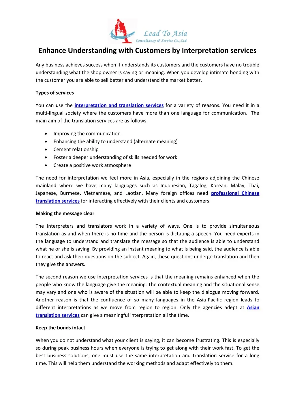 PPT - Enhance Understanding with Customers by Interpretation Services ...
