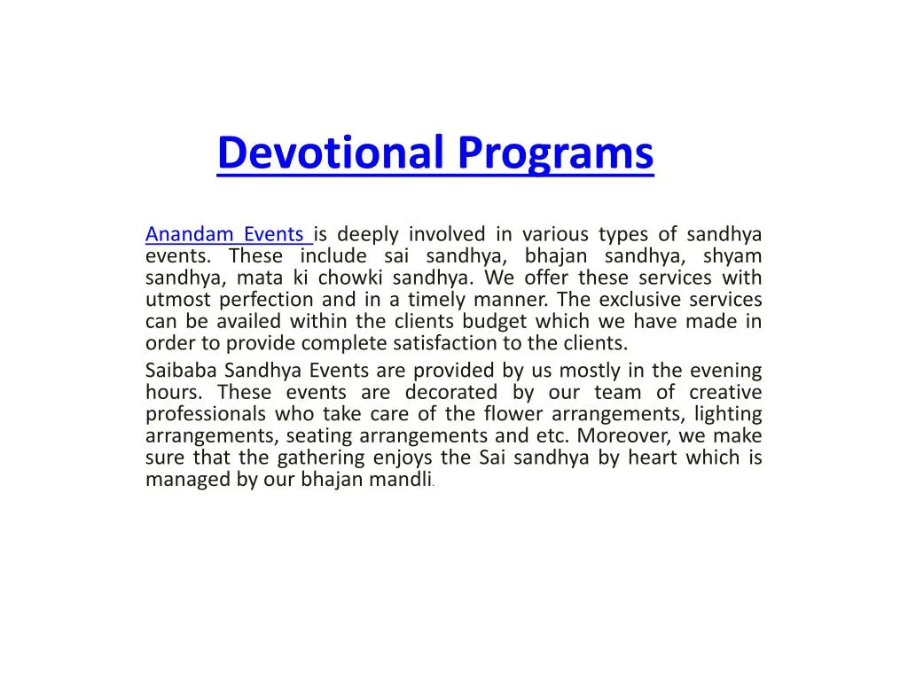 PPT - Devotional Programes PowerPoint Presentation, free download - ID ...