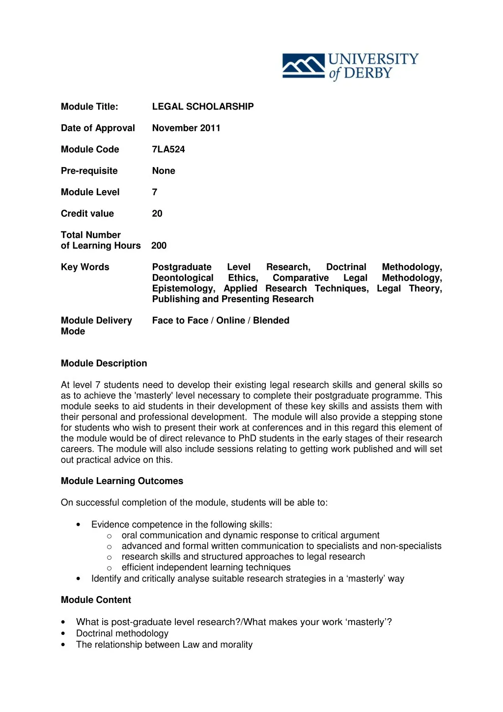 PPT - LLM in Commercial Law, University of Derby,UK PowerPoint ...