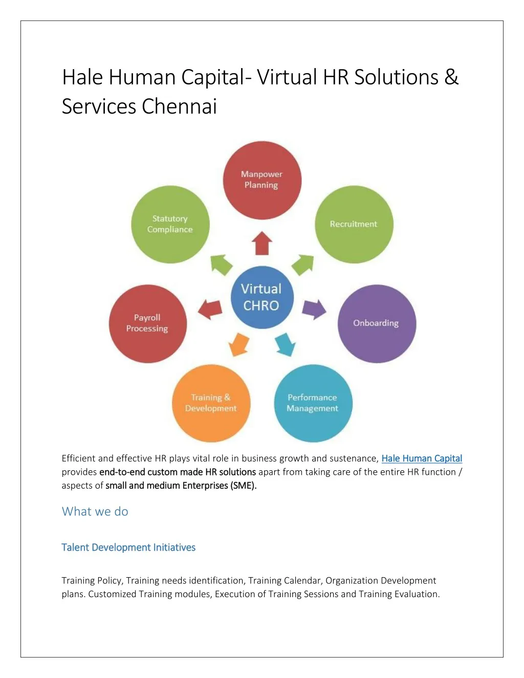 PPT - Hale Human Capital - Virtual HR Solutions Chennai PowerPoint ...