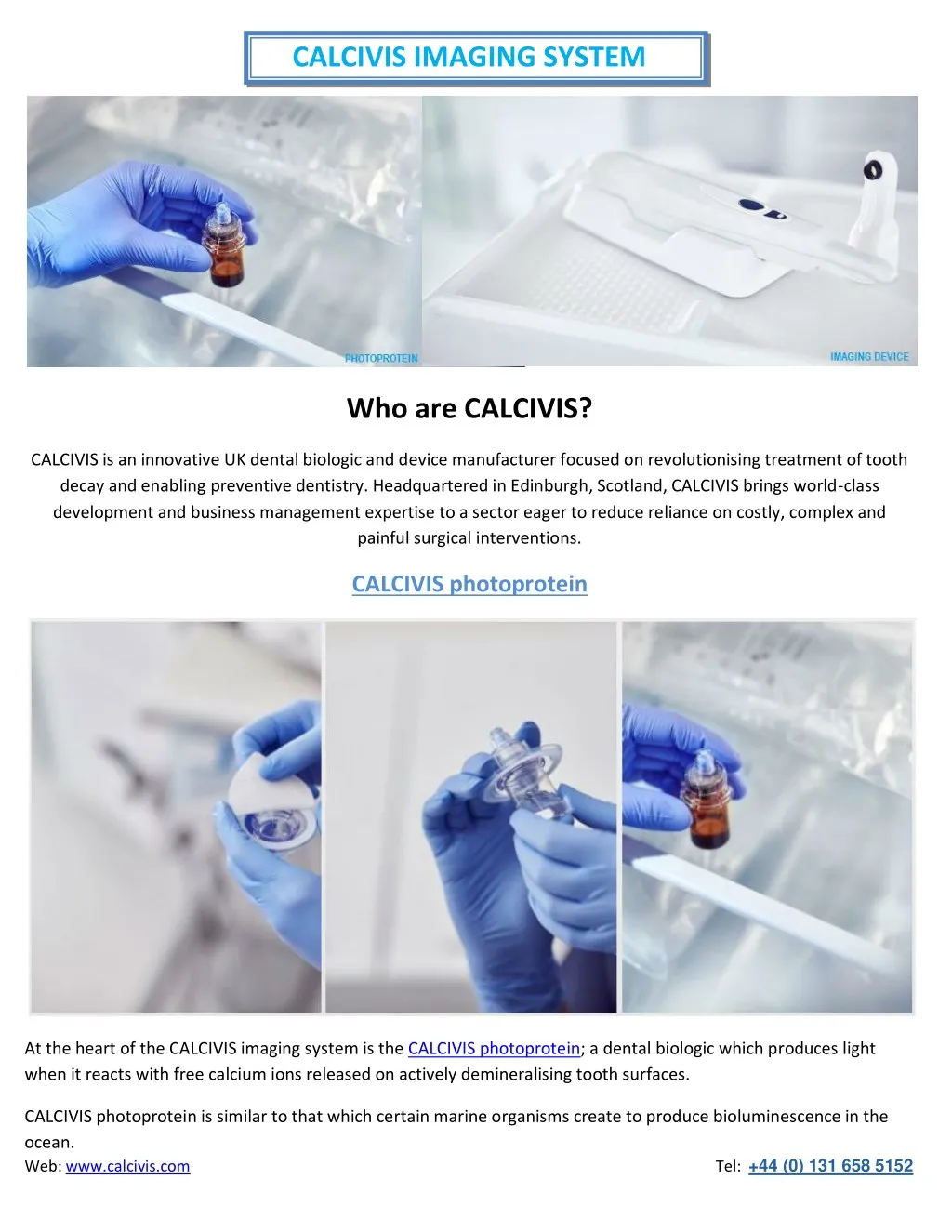 PPT - CALCIVIS IMAGING SYSTEM PowerPoint Presentation, free download ...